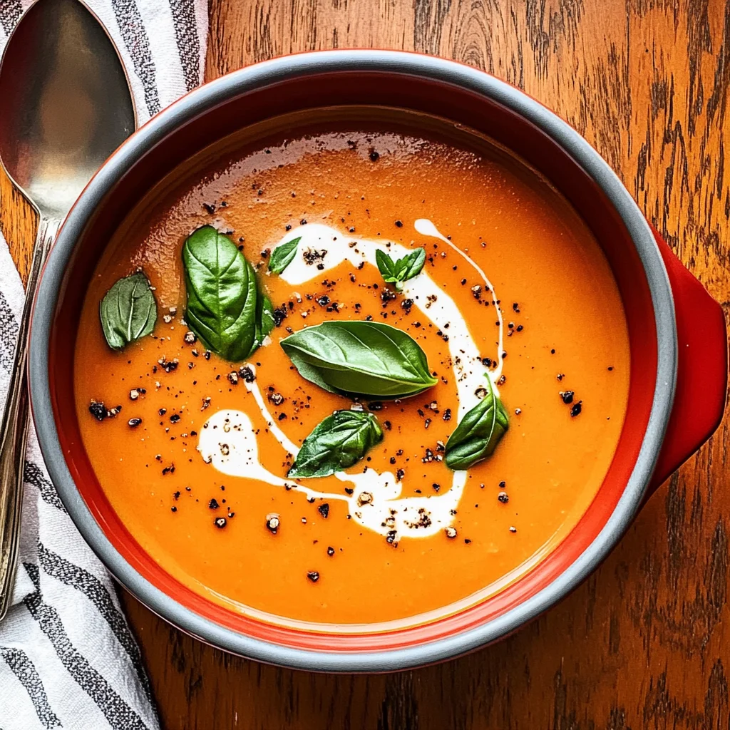 Middle-of-Winter Creamy Tomato Soup (Canned Tomatoes)